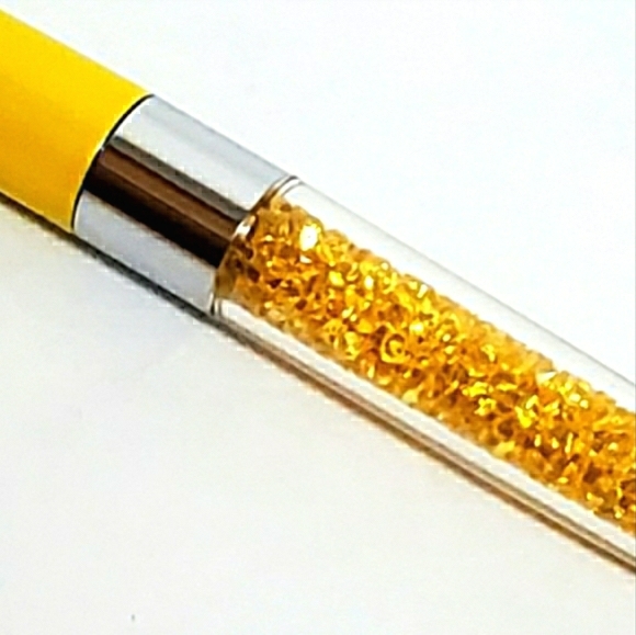 Other | Crystalline Ballpoint Ink Pen Yellow Crystals | Poshmark